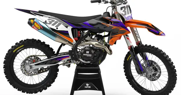 KTM Duke purple komplett dekalkit